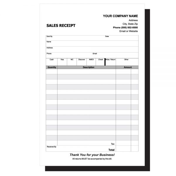 Receipt Form Templates | Sales and General Receipts | Lighthouse Printing