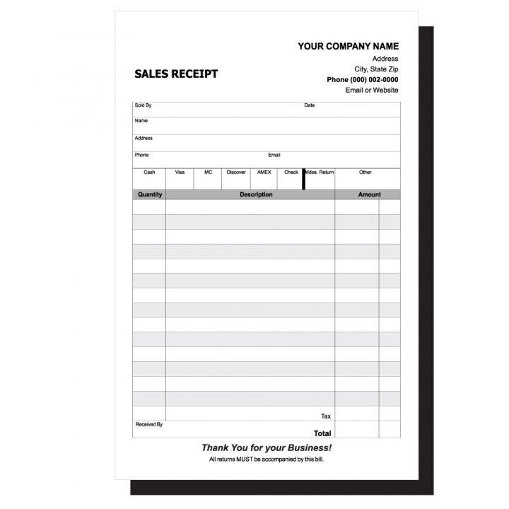Receipt Form Templates | Sales and General Receipts | Lighthouse Printing