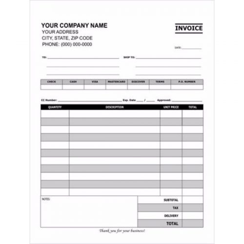 Create a Custom Small Size Invoice for Printing | Lighthouse Printing