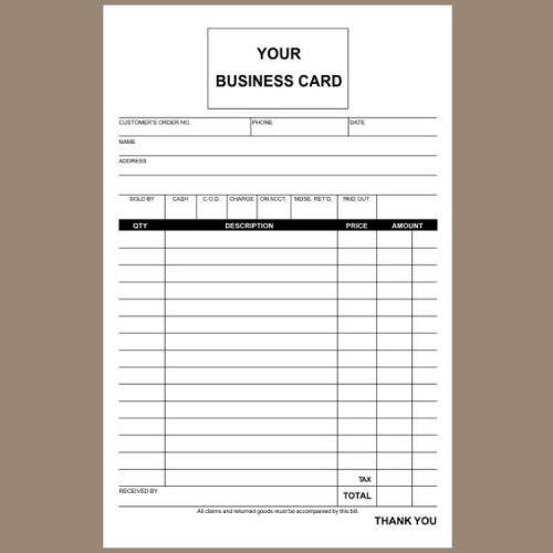 Receipt Template - Half Page | Lighthouse Printing