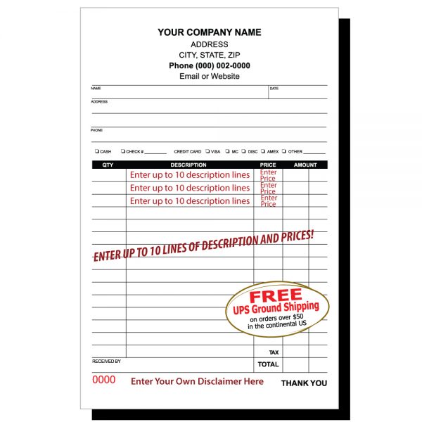 Receipt Form Templates | Sales and General Receipts | Lighthouse Printing