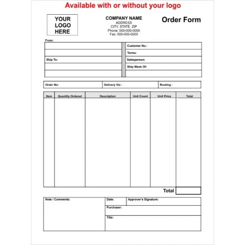Work Order Form Templates to Personalize | Lighthouse Printing