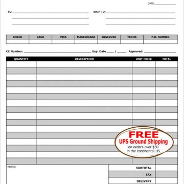 Flag Invoice Template | Lighthouse Printing