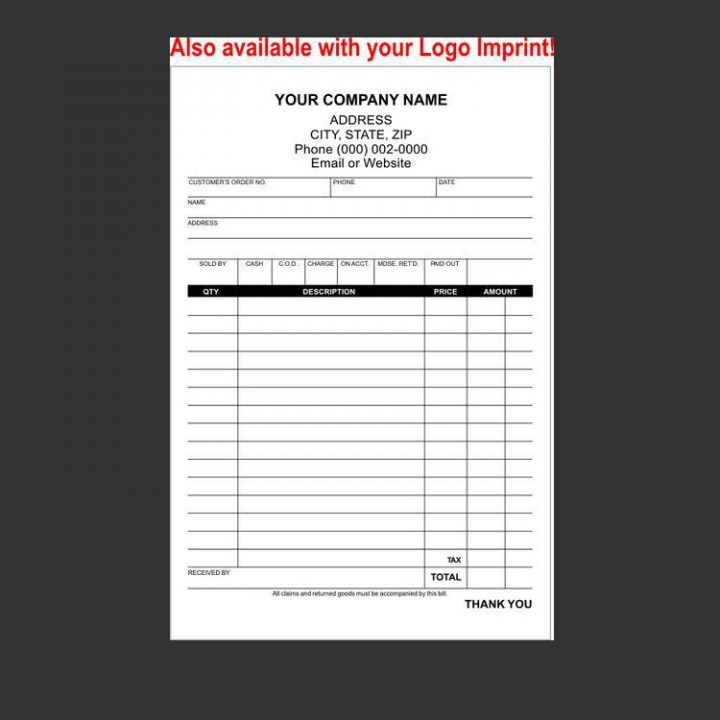 Receipt Template 4.25x7 | Lighthouse Printing