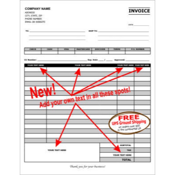 Inv LI-9Custom 8-1/2 x 11 | Lighthouse Printing